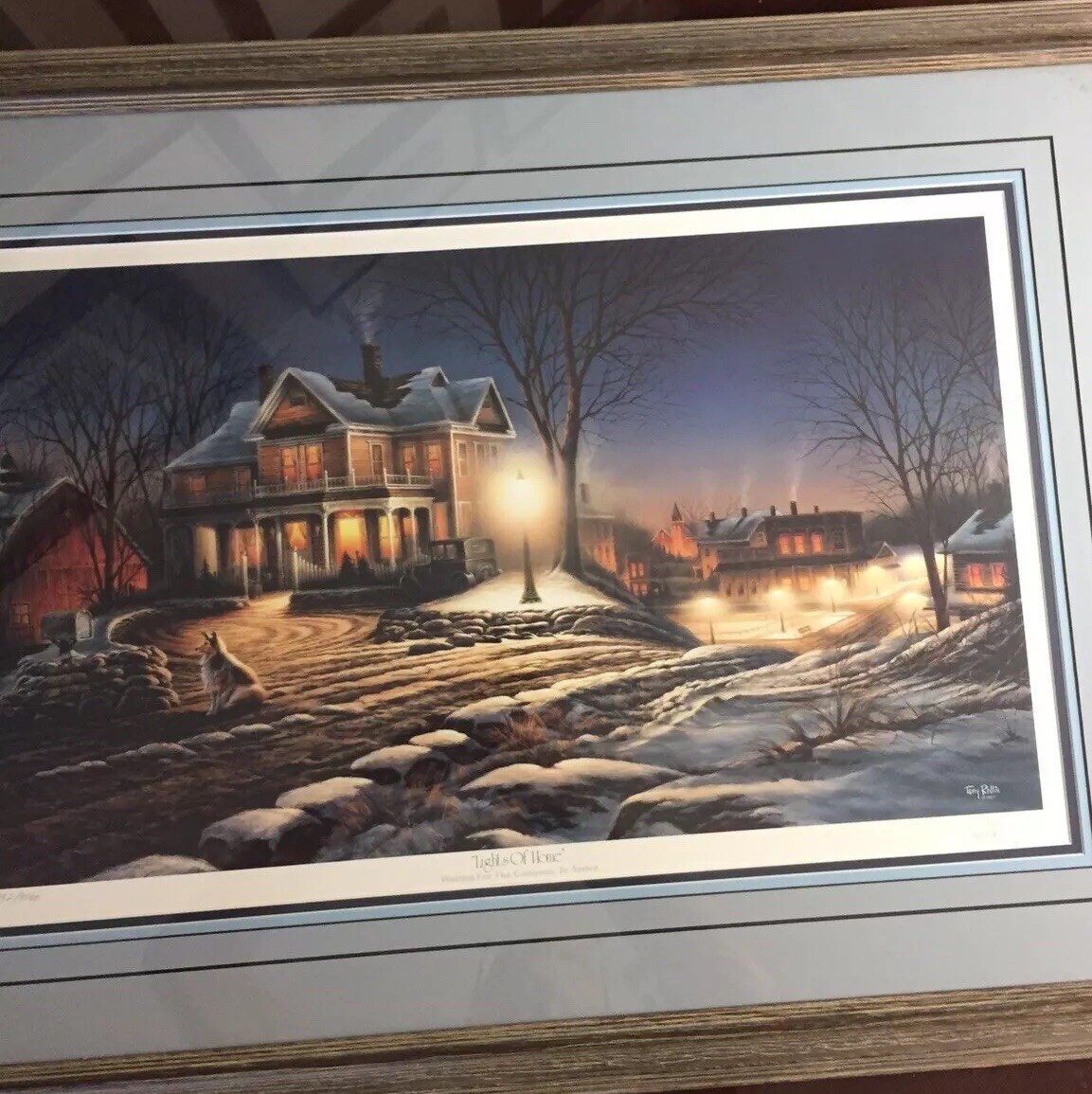 Terry Redlin,"Lights Of Home, 1987, Framed,4982/9500, Artist Signed ...