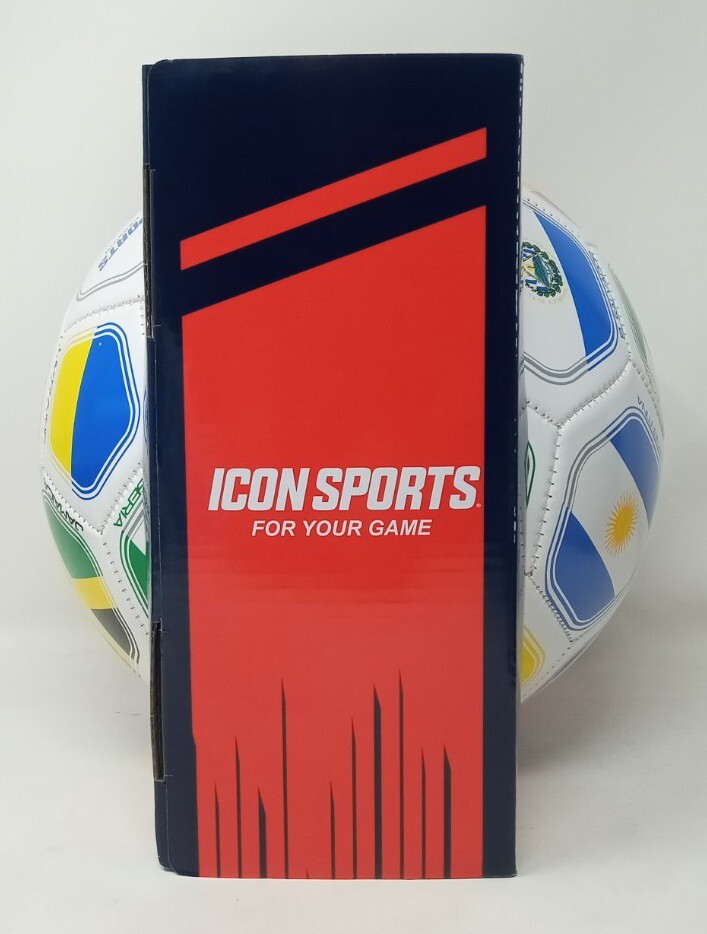Icon Sports World Flags World Cup Soccer Ball With World Flags Logos ...