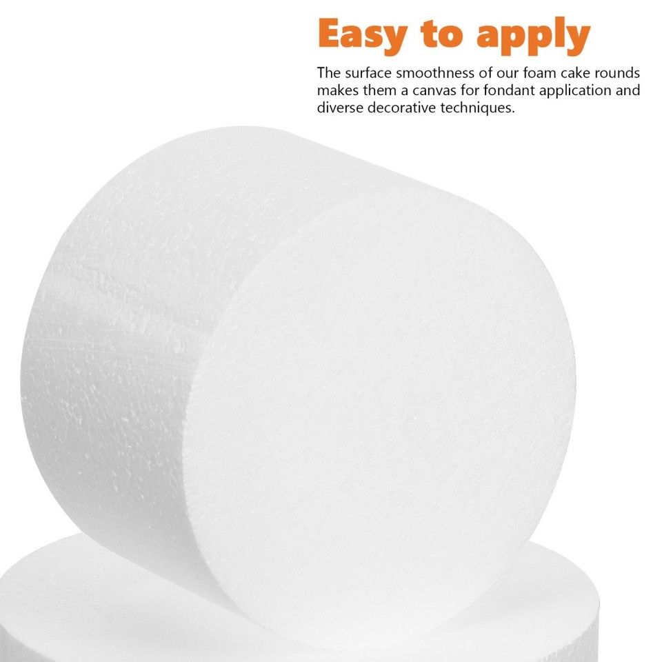 4pcs Foam Cake Rounds Foam Cake Display Dummies Fake Cakes Baking ...