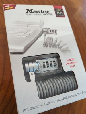 NIB New Master Lock Safe Space Computer Lock Protector Word Combination ...