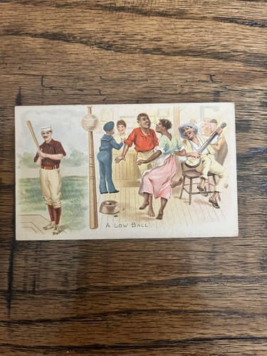 1893 TALK OF THE DIAMOND A LOW BALL victorian trade card Baseball | eBay