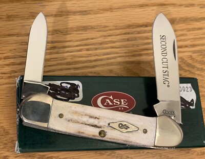 CASE SECOND CUT STAG CANOE KNIFE NEVER USED IN BOX #52131 SS N11* | eBay