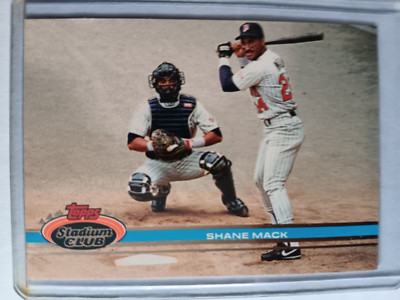 SHANE MACK TWINS 1991 TOPPS STADIUM CLUB BASEBALL CARD #259 | eBay