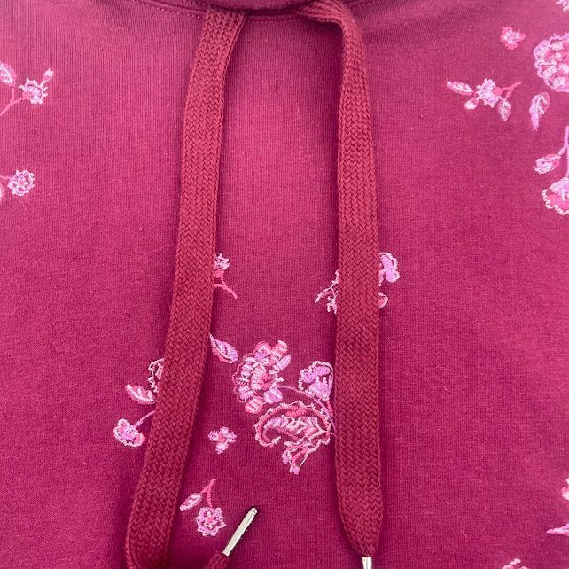 Democracy Burgundy Floral Print Cowl Neck Pullover Sweatshirt Size M | eBay