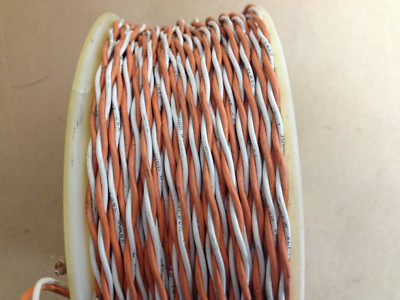 Orange And White Twisted Wire 18 AWG,300V Lots Of 25ft | eBay