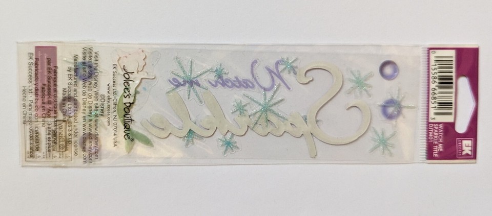 Disney Ariel Little Mermaid Watch Me Sparkle Scrapbook Title Stickers ...