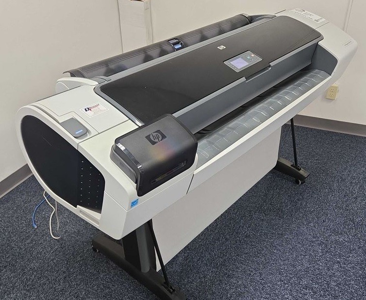 HP Designjet " T1100 " wide format printer plotter guaranteed T1200 ps clean | eBay