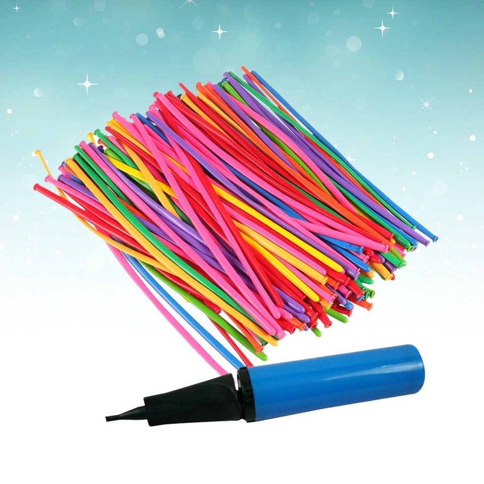 201 Pcs Latex Balloon Party Balloons for Modelling with Hand Pump ...