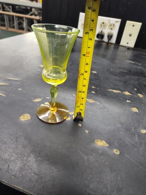 Rare Antique c.1920 Utility Glass Works Nilotus Vaseline Uranium ...