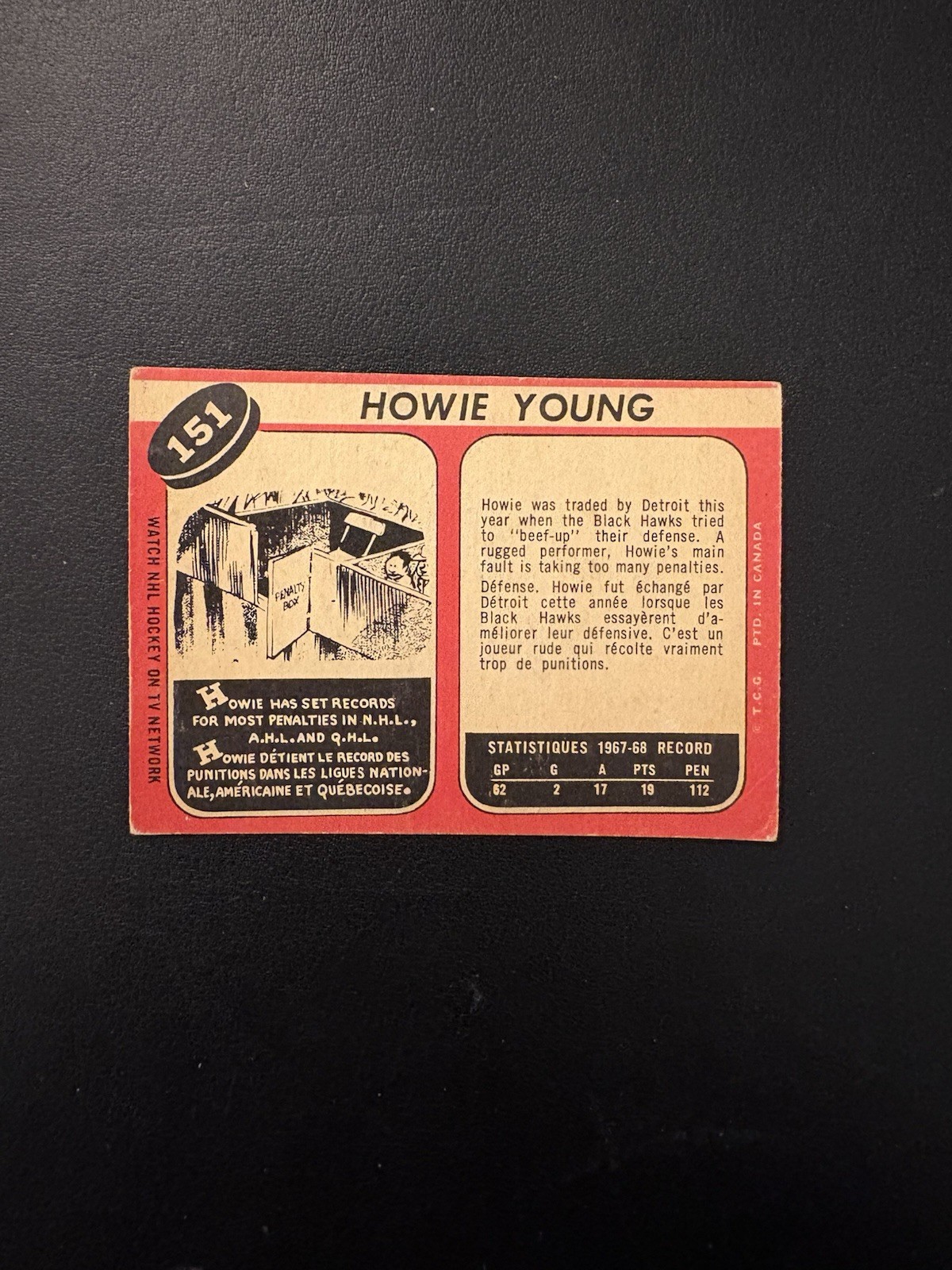 1968-69 OPC 🇨🇦 SET BREAK #151 HOWIE YOUNG VG-EX! | eBay