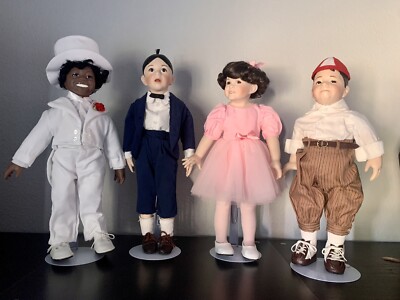The Little Rascals Porcelain Doll Set 16” ~ Stands Included Vintage | eBay