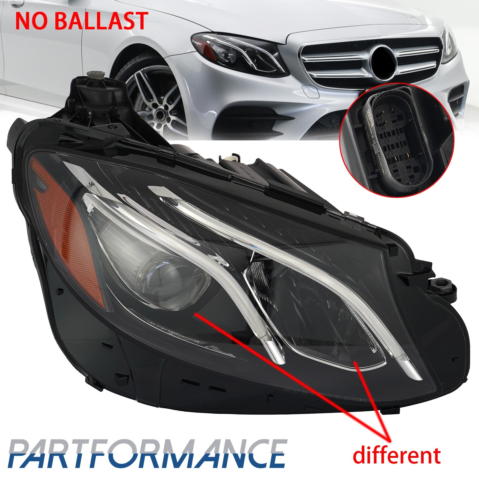Fits For 2017 2018 2019 2020 E-Class E350 W213 LED Headlight Right Side ...