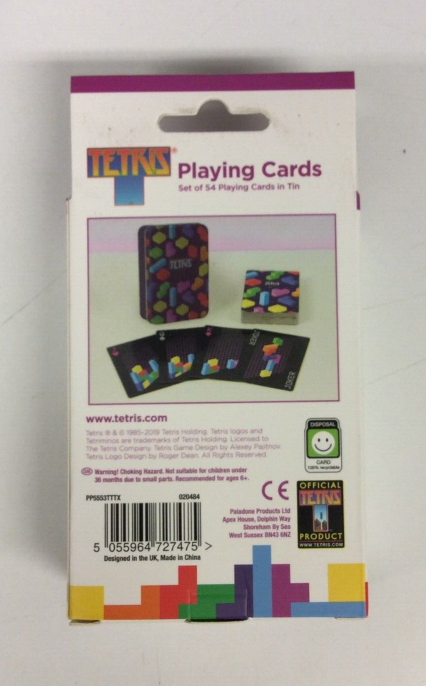 Tetris Playing Cards Paladone Brand New Sealed Tin | eBay