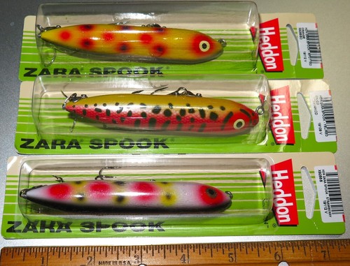 Lot of Three (3) Different Color Heddon Zara Spooks 9255 New | eBay