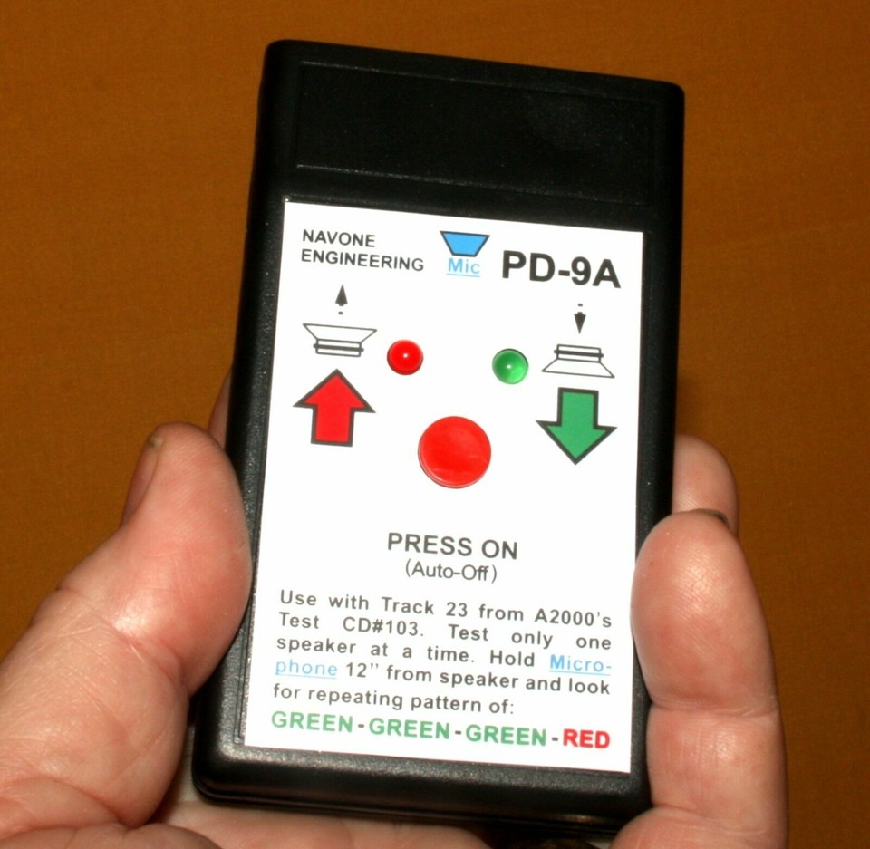 PD-9A Polarity Checker Phase Detector Self-Test Auto-Off Audio Speaker ...