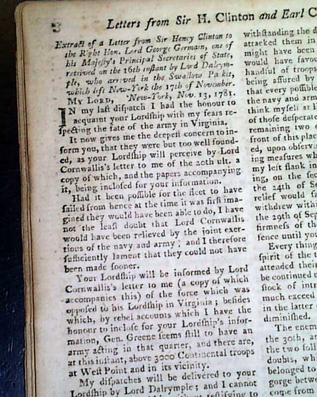 Yorktown Surrender Document