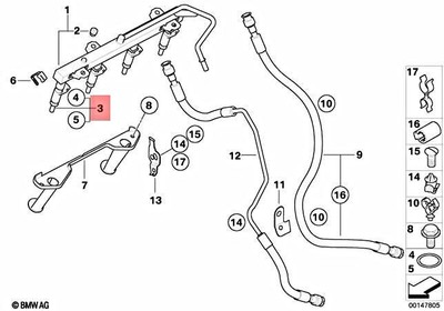 Genuine BMW E60N E81 E82 E84 E87N E88 E90 Fuel Injector OEM 13537561277 ...