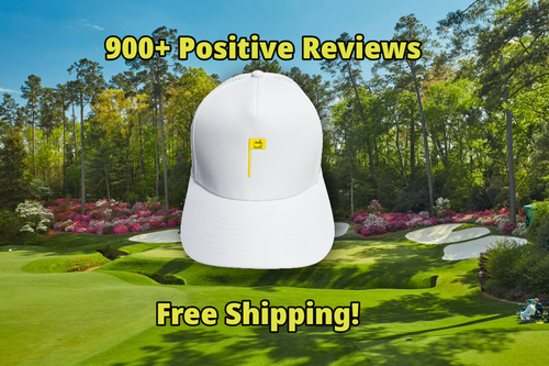 2025 Augusta Masters ANGC Adjustable Hat White Yellow Pin Flag - Free ...