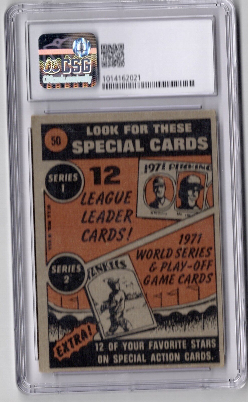 1972 Topps WILLIE MAYS In Action Baseball Card #50 Graded CSG 4 VG/EX ...