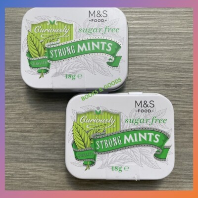 M&S Curiously Extra Strong Mints Sugar Free 2 X 18g Peppermint Sweets ...