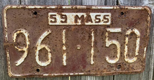 RARE 1959 MASSACHUSETTS LICENSE PLATE #961150 | eBay