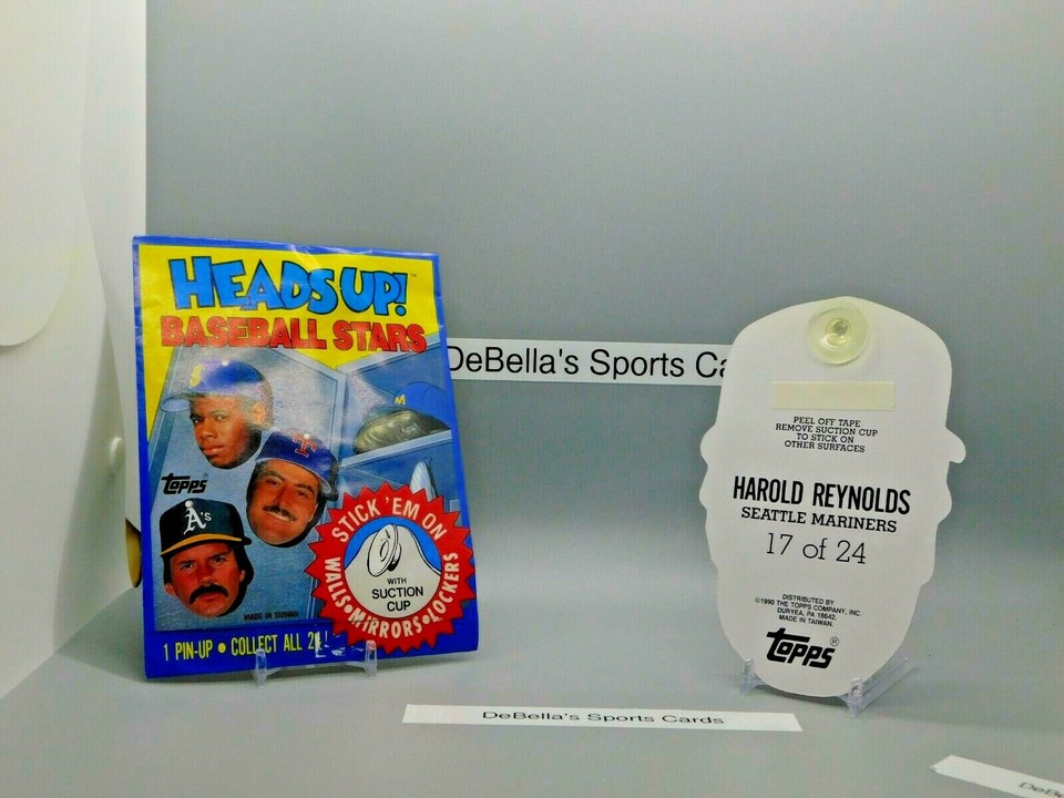 1990 Topps Heads Up Baseball Stars HAROLD REYNOLDS SEATTLE MARINERS #17 ...