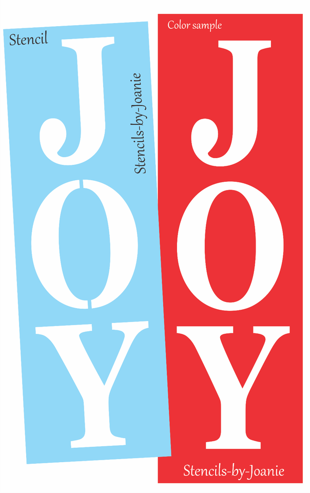 Joanie 24" Stencil Vertical Joy Snowflake Snowman Nativity Star Dust ...