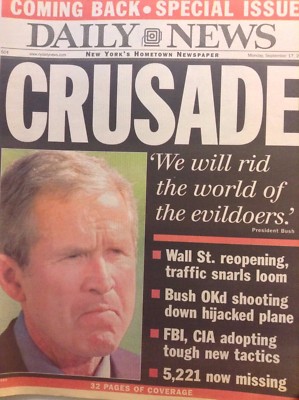 Daily News Magazine George W. Bush Crusade September 17, 2001 ...