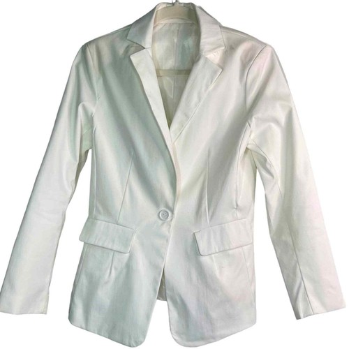 White Blazer Cotton Fully Lined Blazer Small - Gem