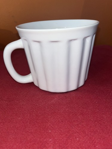 GOOD COOK Stoneware White Ribbed 16 oz Coffee Soup Mug Cup | eBay