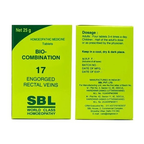 2 X SBL Bio-Combination BC 17, 25g Tablets For Engorged Rectal Veins | eBay