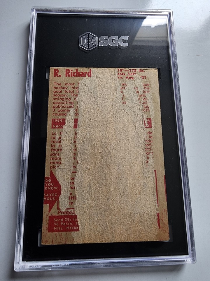 1955-56 PARKHURST # 37 MAURICE(ROCKET)RICHARD SGC AUTHENTIC | eBay