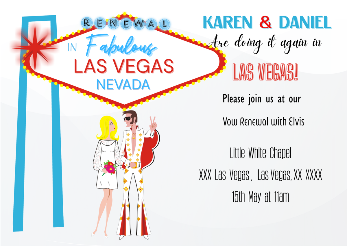 Invitaciones De Elvis Vegas