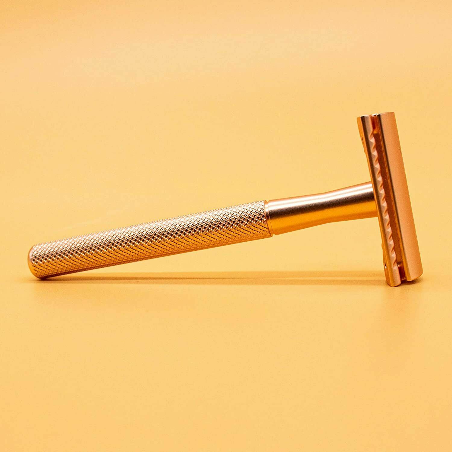Traditional Classic Rose Gold Double Edge Shaving Safety Razor for ...