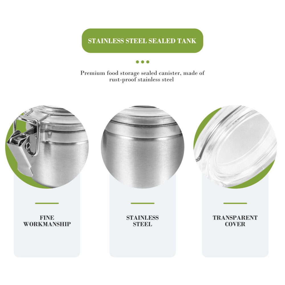 Airtight Food Storage Container Stainless Steel Tea Box | eBay