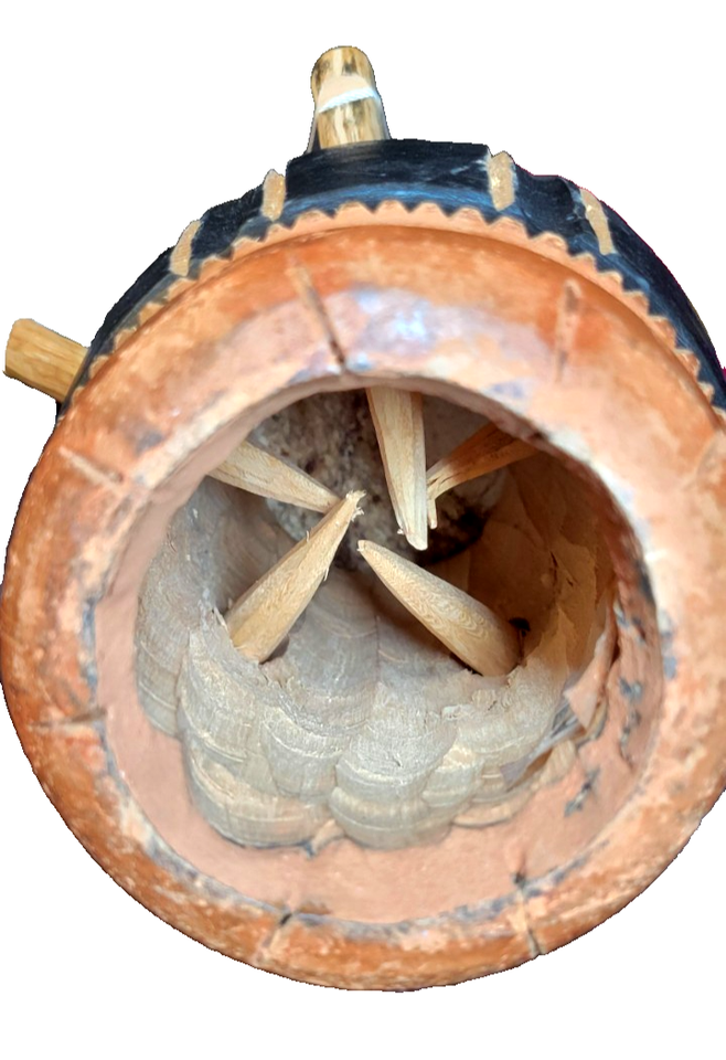 Authentic Kpanlogo Hand Carved Ghana Drum with Antelope Drumhead, 10 X ...