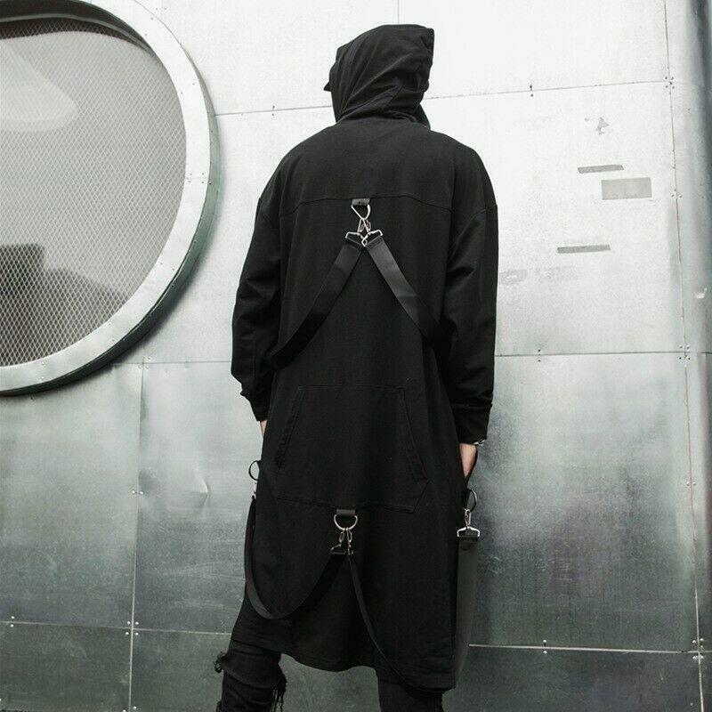 Men's Irregular Jacket Dark Steampunk Zipper Hooded Coat Couples ...