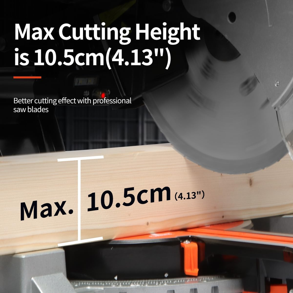 12" Dual-Bevel Miter Saw with Laser, LED Light & Extension Table, 15 ...