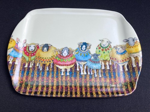Emma Ball Sheep Knitted wool Jumpers Snack Serving Tray melamaster ...