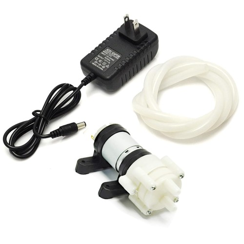 R385 Mini Water Pump Fish Tank Motor with 12V 1A US Plug and 1m Tube ...