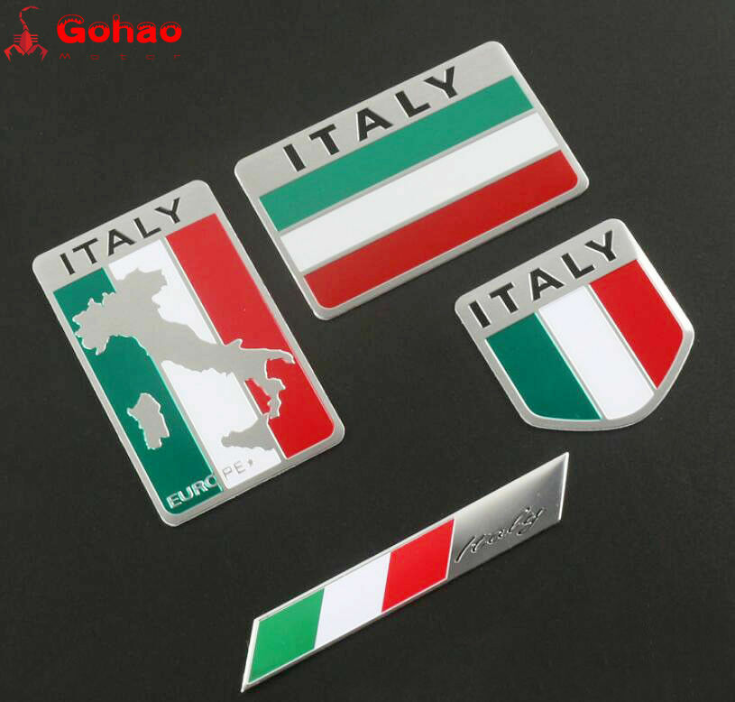 4X Ducati Benelli Aprilia Piaggio Vespa Bimota Italy Flag Badges Emblem ...