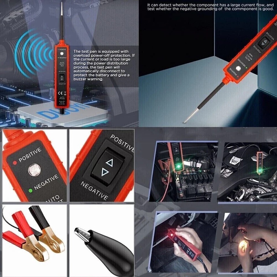 Automotive Digital Power Probe Circuit Electrical Tester Test Lead ...
