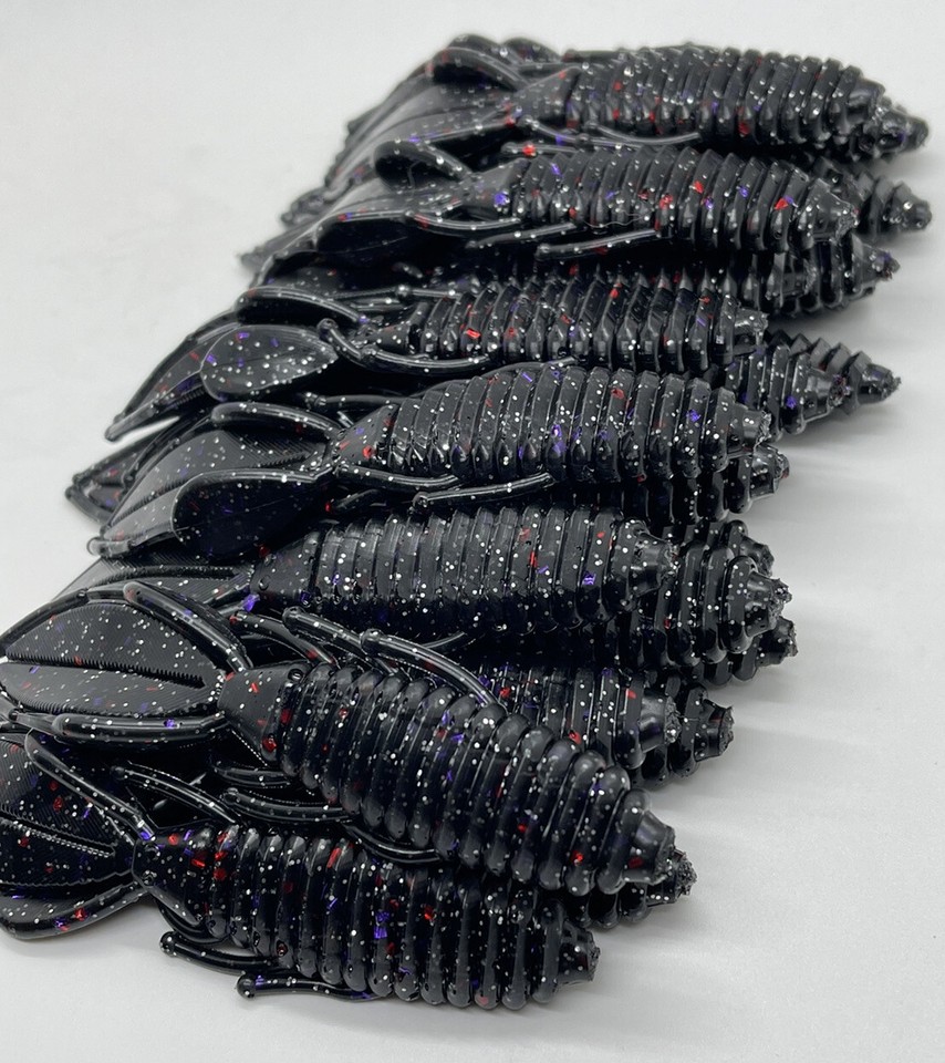 15ct lot 4.25in soft Plastic Beaver tail Creature Baits Bass Fishing ...