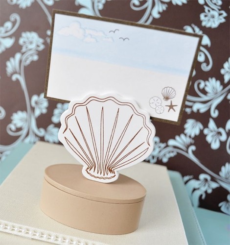 12x Shell Place Card Boxes with Cards - Beach Wedding Favors - Favor ...