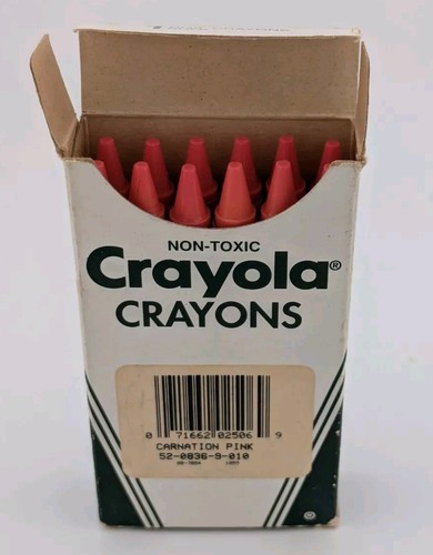 Carnation Pink Crayola Crayons Box Of 12 No. 836 | eBay