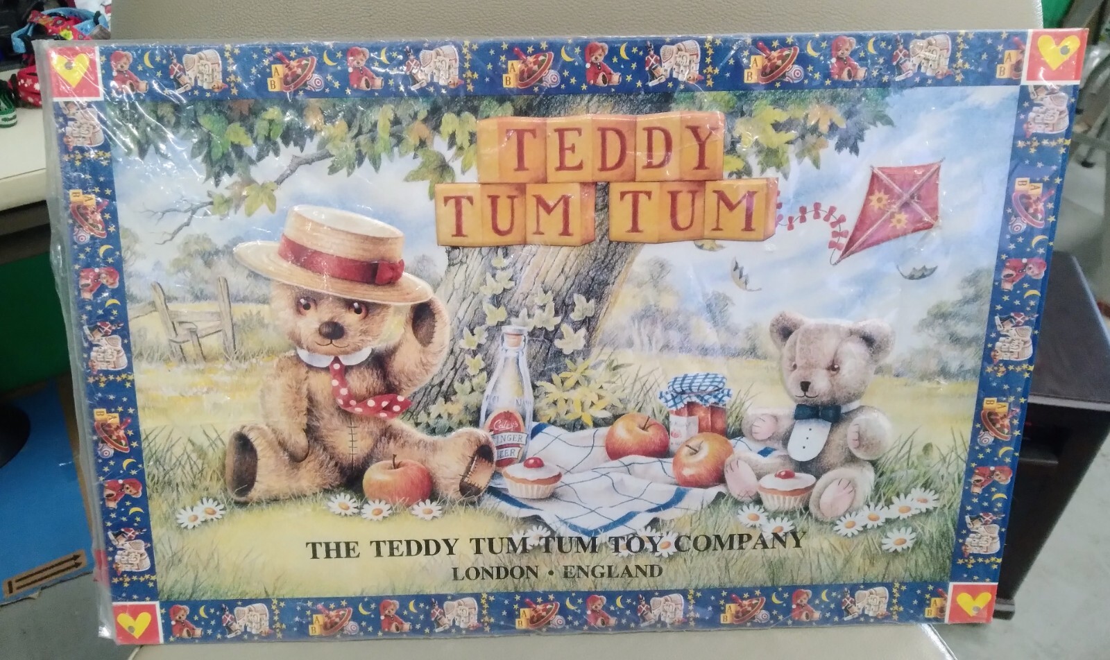 Vintage Teddy Tum Tum Toy Company London England Picnic 1994 Metal Tin ...