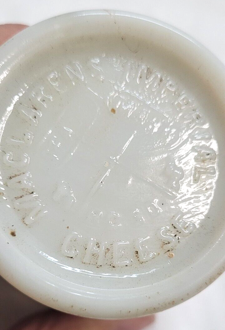 Maclaren’s Imperial Cheese Milk Glass Jar 3.25" tall Embossed Bottom ...