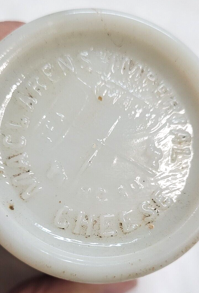 Maclaren’s Imperial Cheese Milk Glass Jar 3.25" tall Embossed Bottom ...