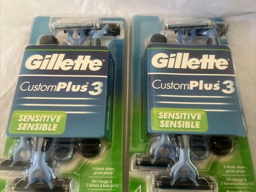 2 Packs of Gillette Custom Plus 3 Sensitive Disposable Razors - LAST ...