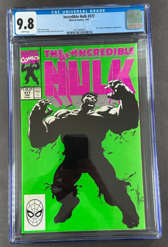INCREDIBLE HULK #377 CGC 9.8 WP NM/M MARVEL 1991 CLASSIC DALE KEOWN ...